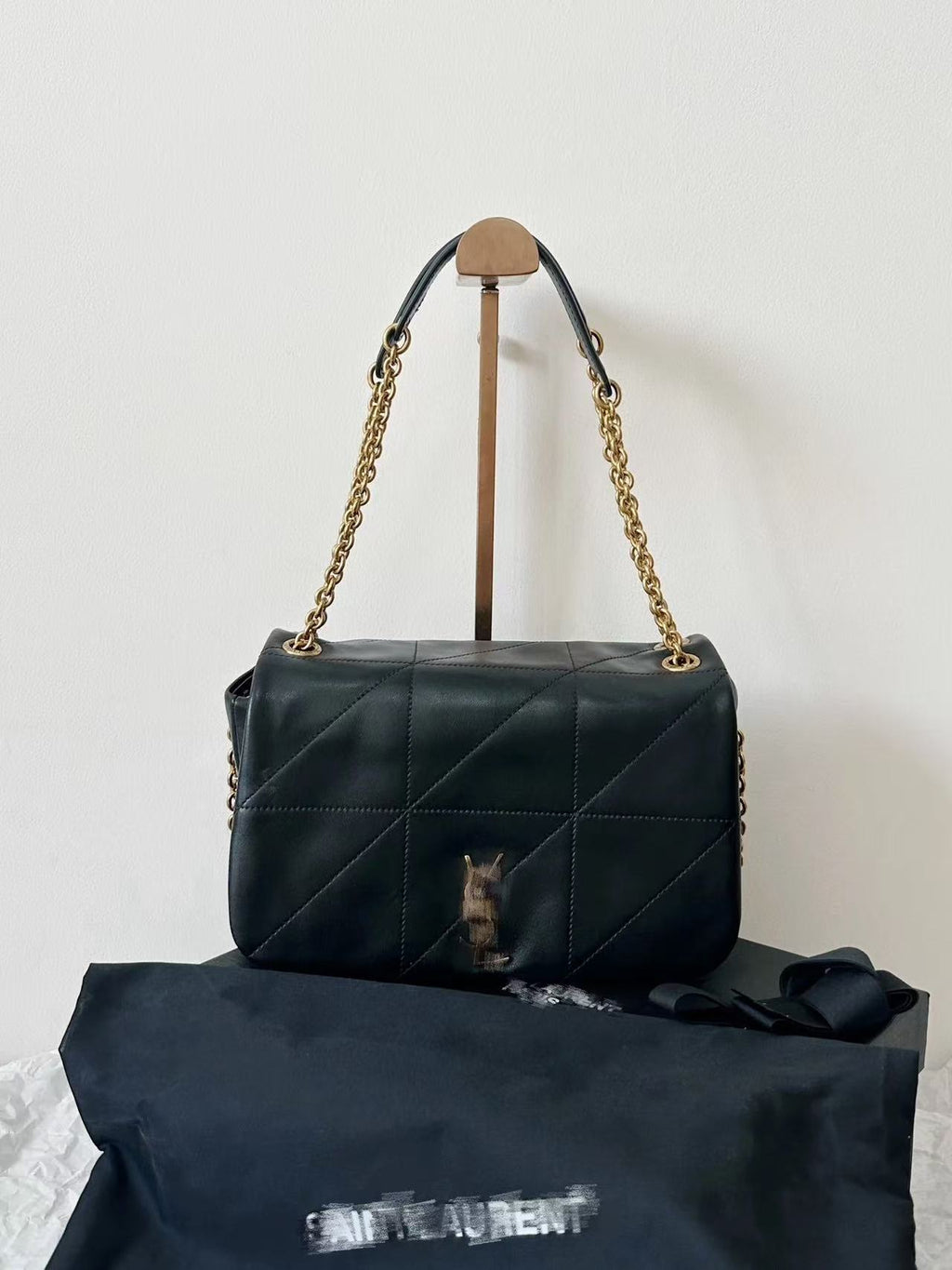 jamie sheepskin chain bag small black – Foya